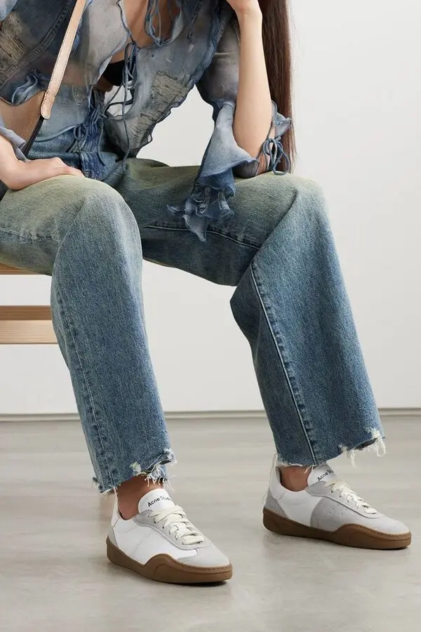 Acne Studios Suede And Leather Sneakers