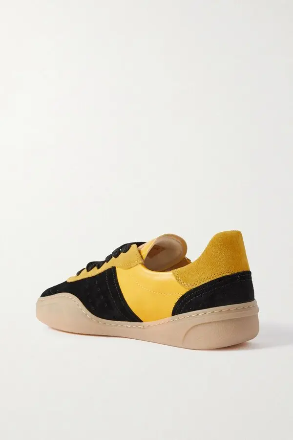 Acne Studios Suede And Leather Sneakers - Yellow