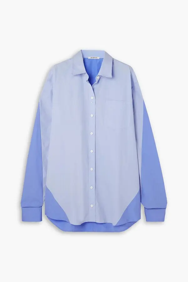 PETER DO Paneled Cotton-poplin Shirt