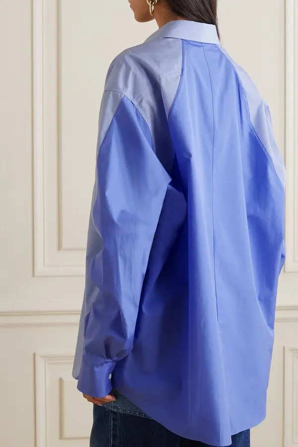 PETER DO Paneled Cotton-poplin Shirt