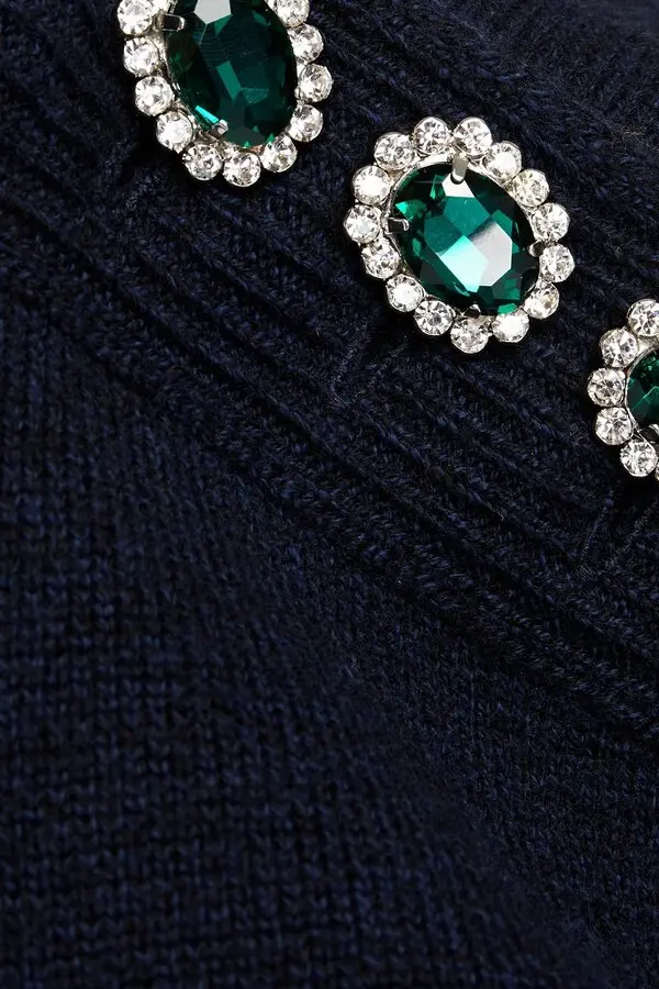 Rabanne Crystal-embellished Wool Sweater