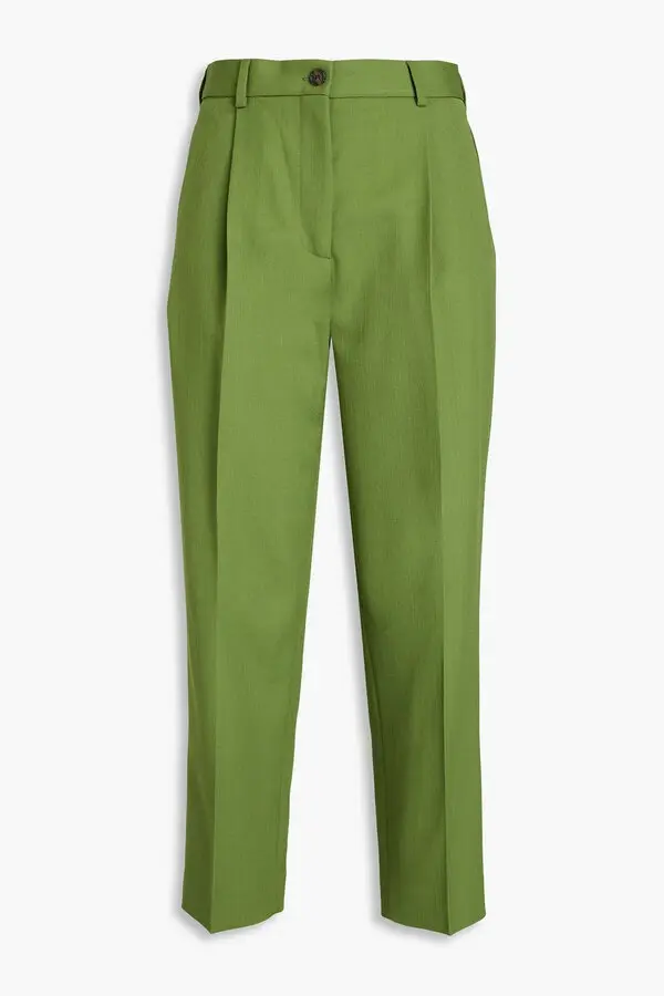 Acne Studios Pleated Grain De Poudre Tapered Pants