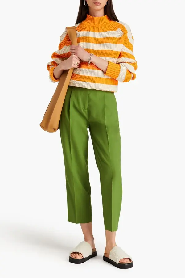 Acne Studios Pleated Grain De Poudre Tapered Pants