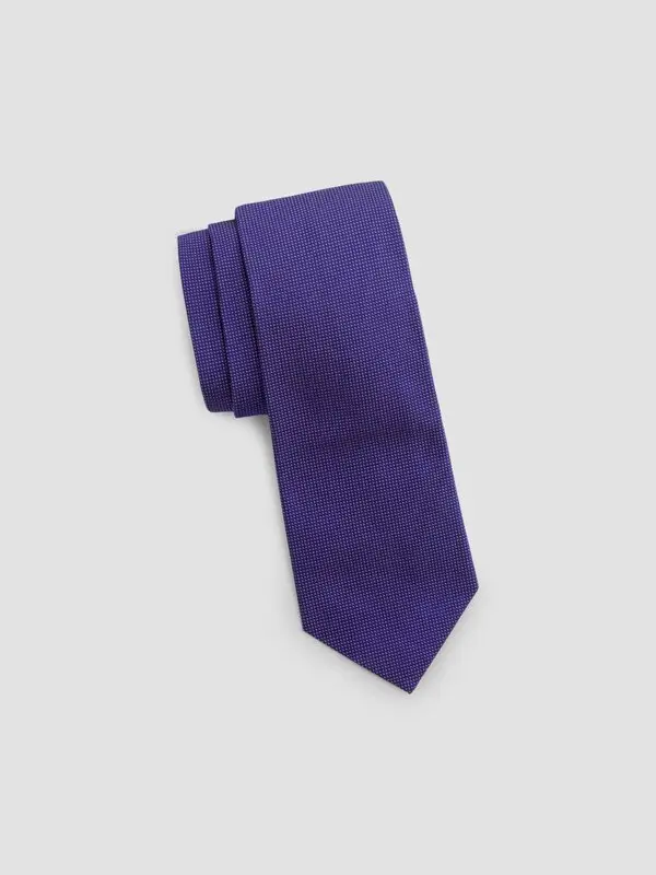 Ralph Lauren Purple Label Bond Silk Tie - Copen Blue