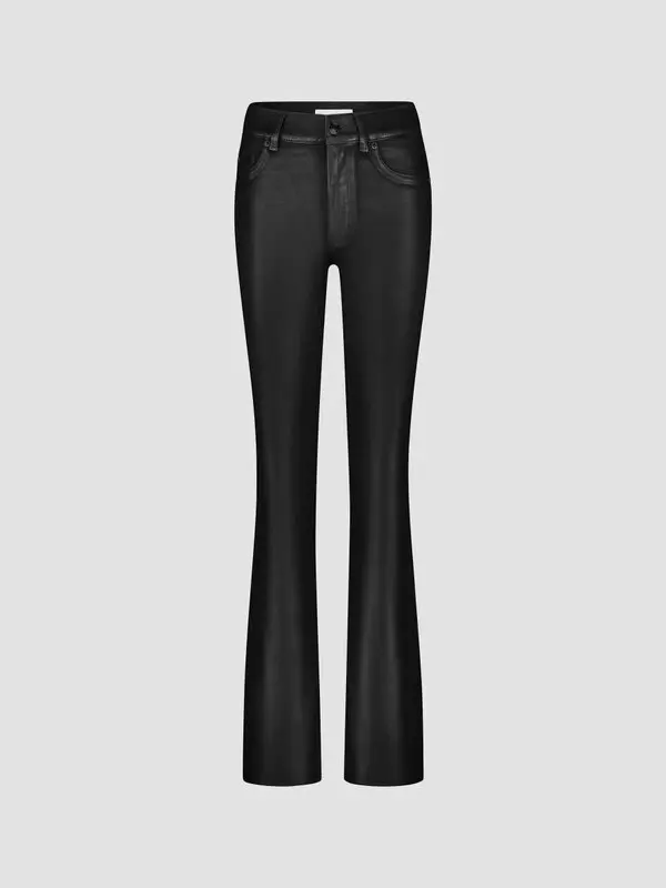 DL1961 Bridget Bootcut High Rise Instasculpt Coated Jeans - Black Coated