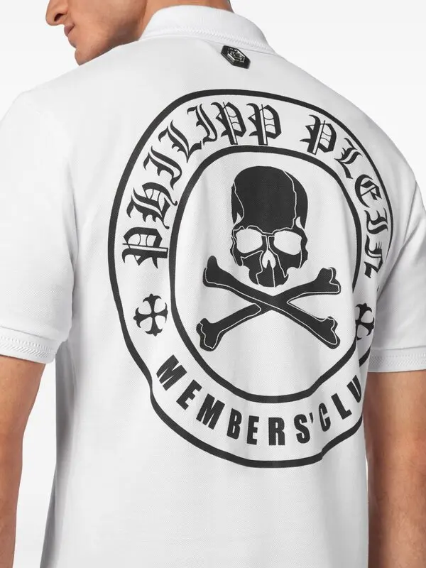 Philipp Plein Skull & Bones Piqué Polo Shirt
