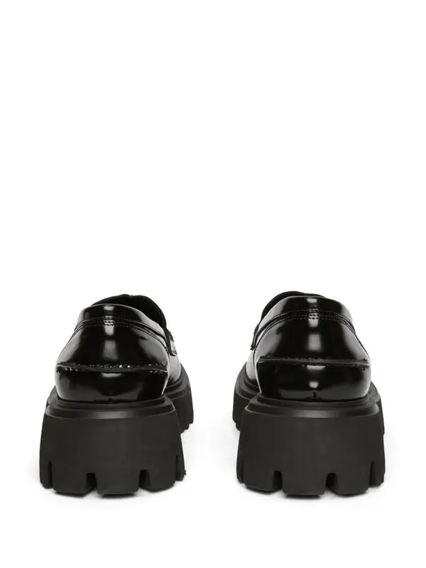 MSGM Leather Penny Loafers