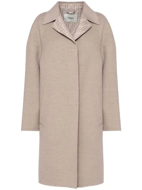 Fendi Ff-motif Coat - Neutrals