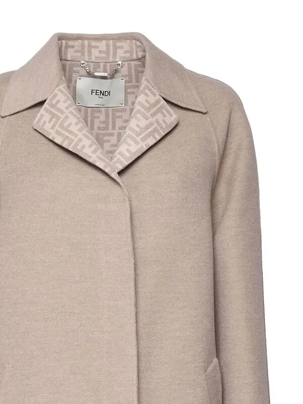 Fendi Ff-motif Coat - Neutrals