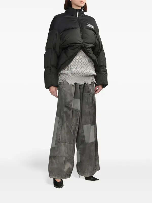 Mihara Yasuhiro Cropped Puffer Jacket - Black