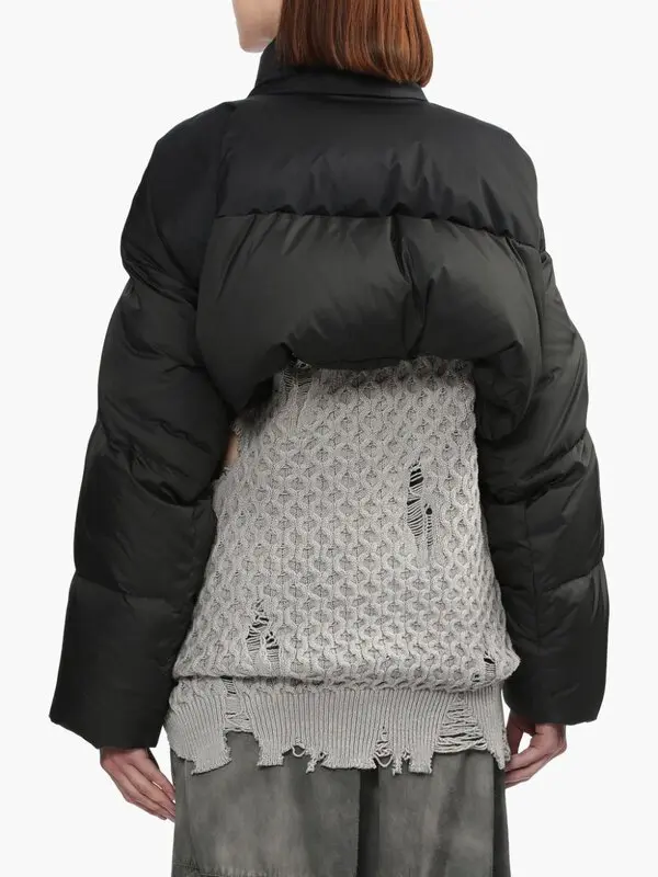 Mihara Yasuhiro Cropped Puffer Jacket - Black