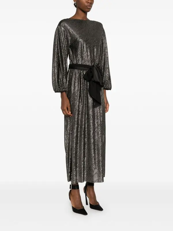 FORTE_FORTE Houndstooth-pattern Maxi Dress