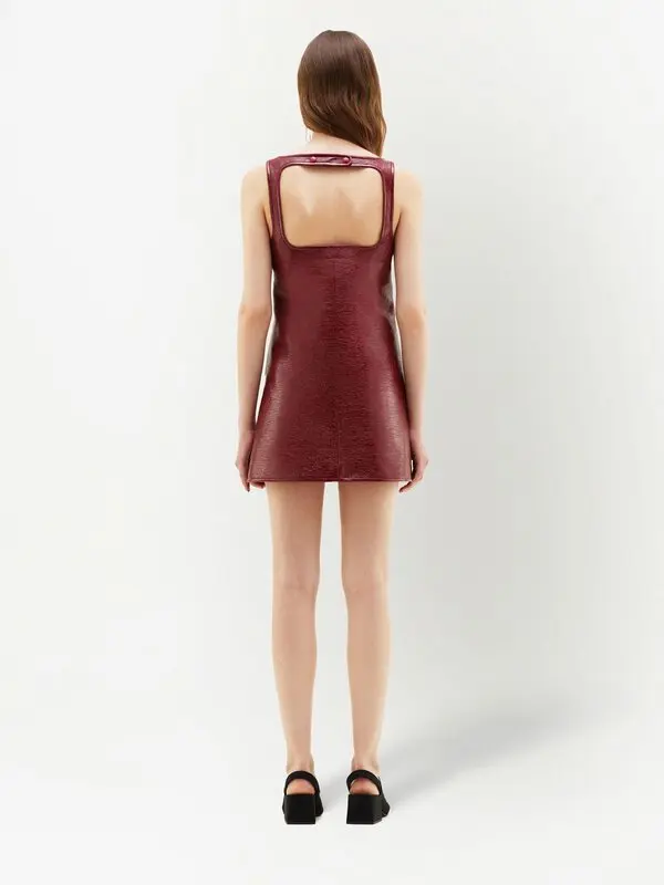 COURREGES Reedition Vinyl Mini Dress - Red