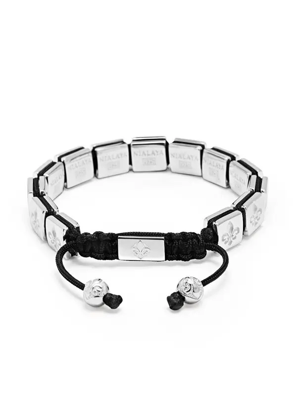 NIALAYA JEWELRY Engraved Beaded Bracelet