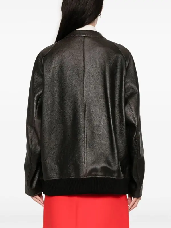 THE ROW Kengia Leather Jacket - Brown