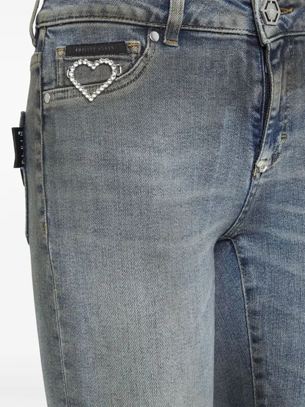 Philipp Plein Logo Appliqué Skinny Jeans