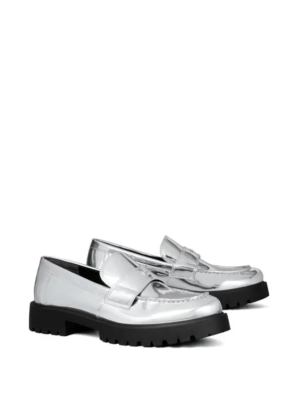 Tory Burch Classic Lug Loafers - Silver