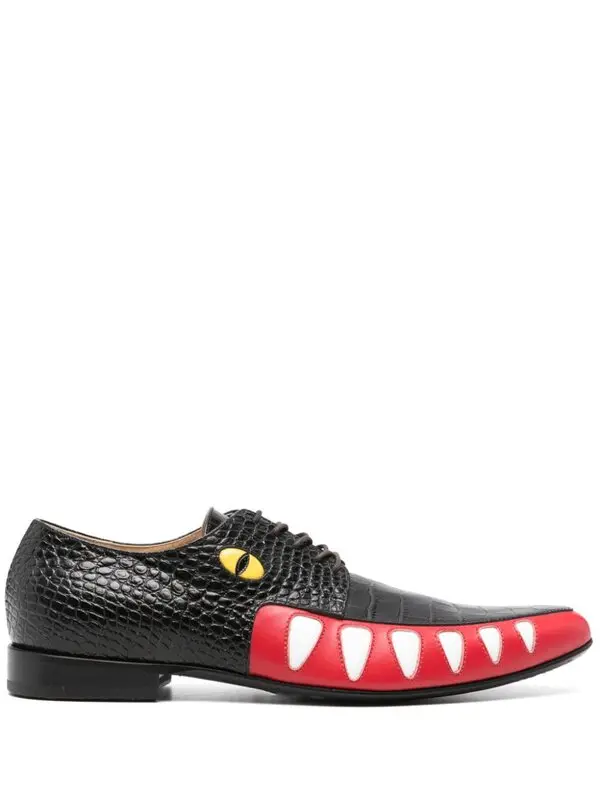 WALTER VAN BEIRENDONCK Crocodile Embossed Leather Shoes