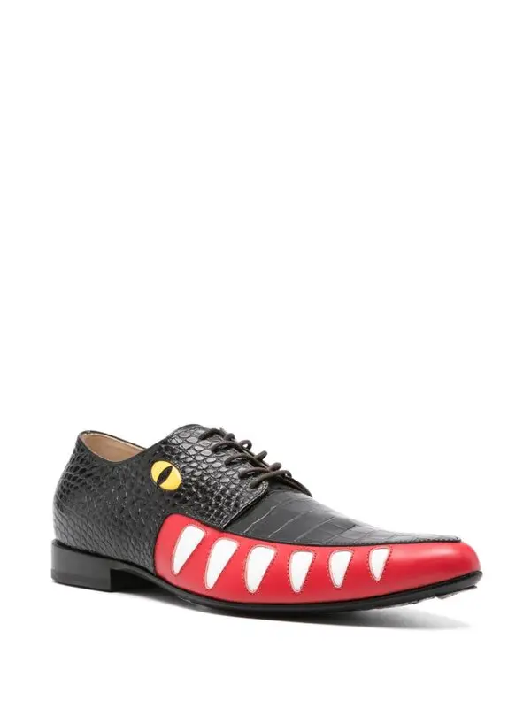 WALTER VAN BEIRENDONCK Crocodile Embossed Leather Shoes