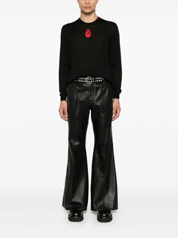 Alexander McQueen Inverted Skull-embroidered Sweater