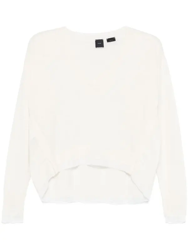 Pinko Contrasting-trim Sweater - White