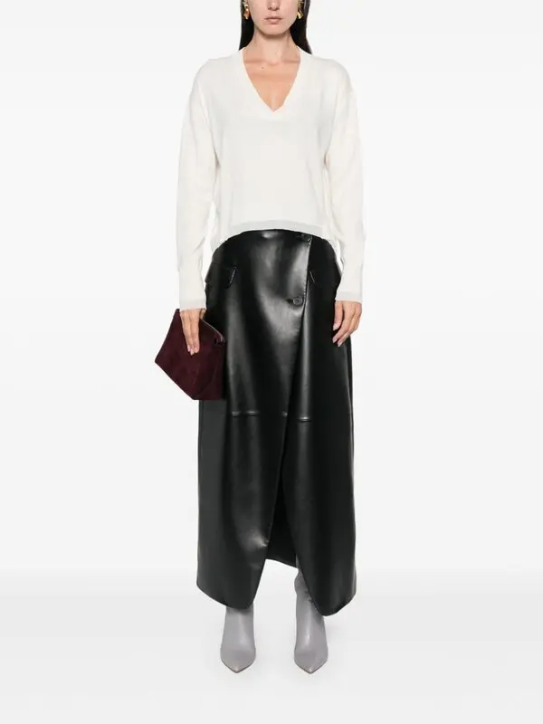 Pinko Contrasting-trim Sweater - White