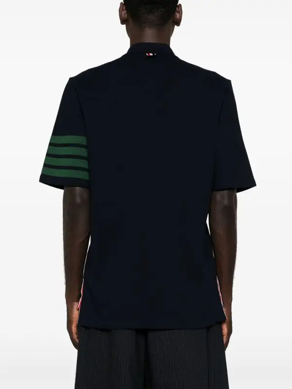 Thom Browne Piqué Polo Shirt - Blue