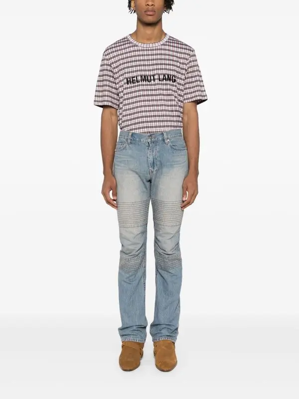 Helmut Lang Logo-print Checked T-shirt