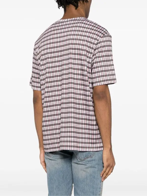 Helmut Lang Logo-print Checked T-shirt