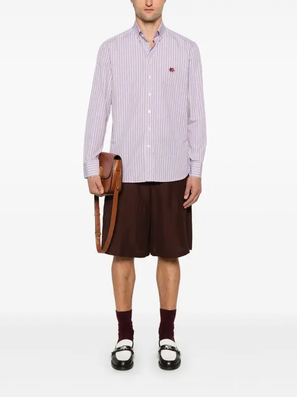 Etro Striped Cotton Shirt - Pink