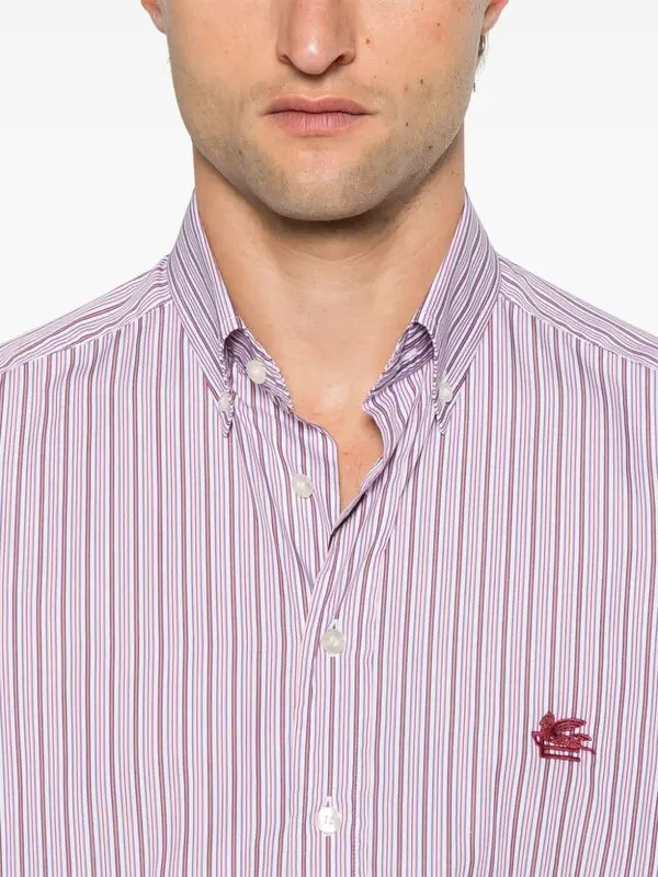 Etro Striped Cotton Shirt - Pink