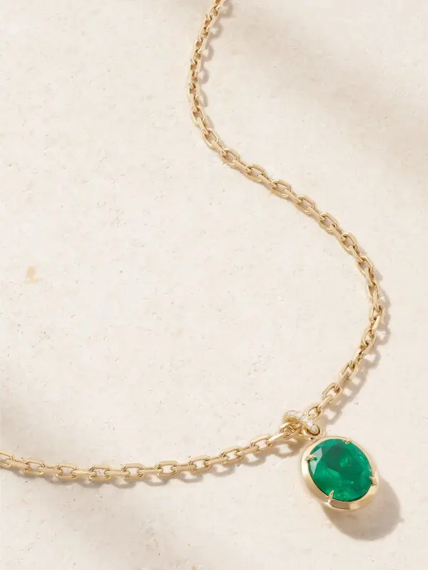ANITA KO 18-karat Emerald And Diamond Necklace - Gold