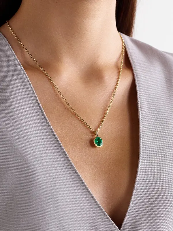 ANITA KO 18-karat Emerald And Diamond Necklace