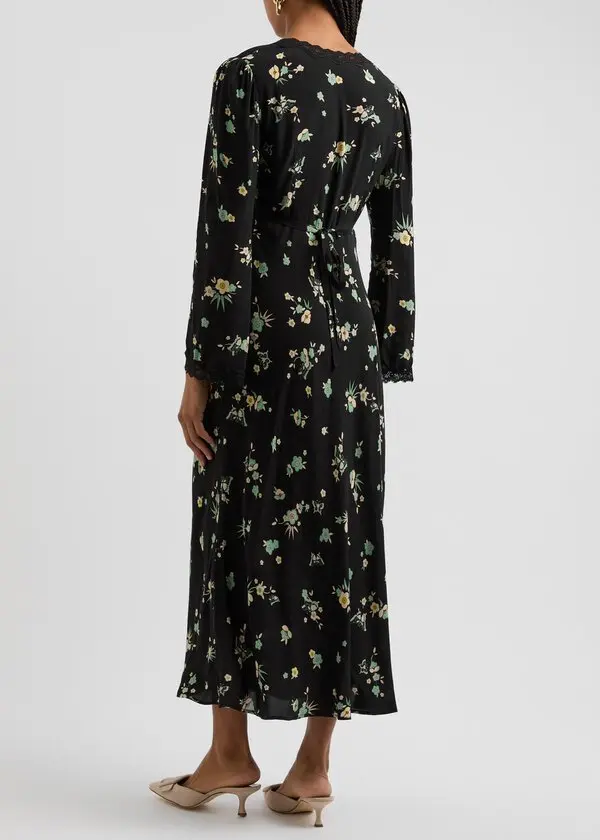 blair lace midi dress Blair Flower Tie Straps Lace Midi