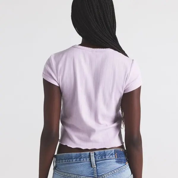 SKIMS Drop Needle Pointelle Baby Tee