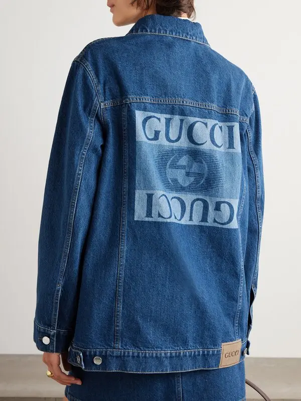 Gucci Oversized Printed Denim Jacket
