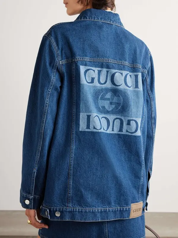 Gucci Oversized Printed Denim Jacket