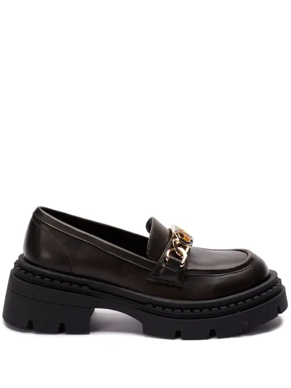TWINSET Oval T Loafers - 11946 Coffee Chocolate