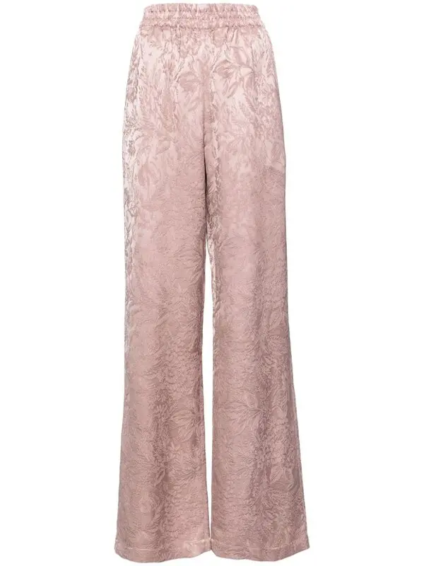 GOLDEN GOOSE Floral-embroidered Trousers