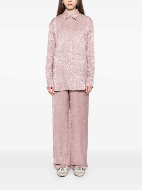 GOLDEN GOOSE Floral-embroidered Trousers