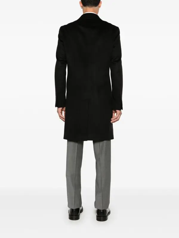 BOSS Virgin Wool-cashmere Felted Coat - Black