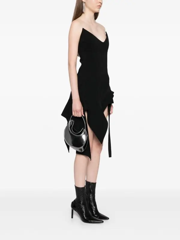 MUGLER Mini Smooth Spiral Curve 02 Bag - Silver
