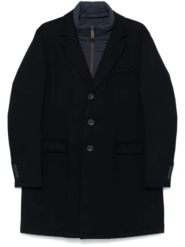 Herno Virgin Wool Coat - Blue