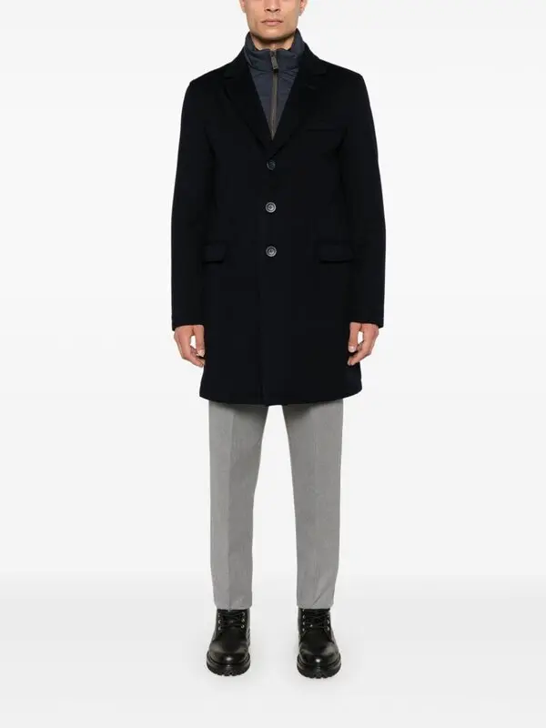 Herno Virgin Wool Coat - Blue