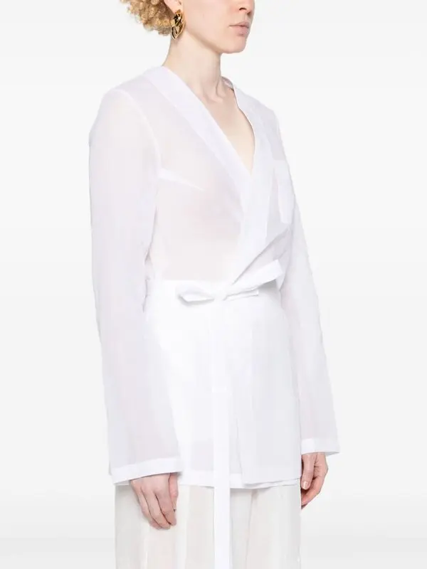 Fabiana Filippi V-neck Muslin Wrap Jacket