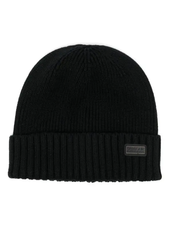BARBOUR INTERNATIONAL Ribbed Knit Beanie - Black