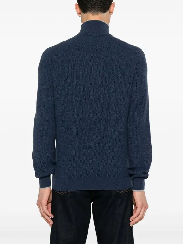 Fedeli Cashmere Pullover - Blue