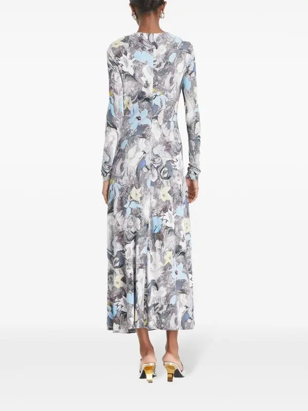 Tory Burch Printed Jersey Midi Dress