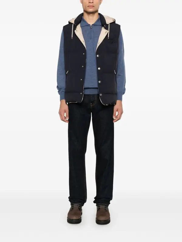 Fedeli Fine-knit Polo Shirt - Blue
