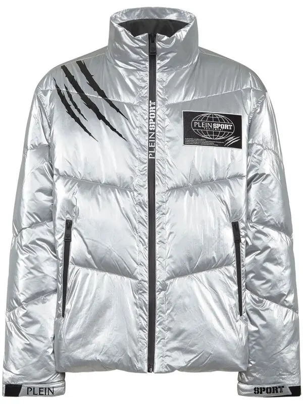 PLEIN SPORT Printed Padded Jacket - Silver